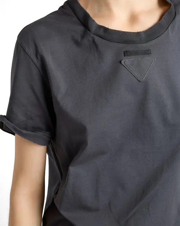 Prada Shapeable Garent-dyed Jersey T-shirt