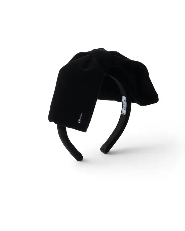 Prada Velvet Headband - Black