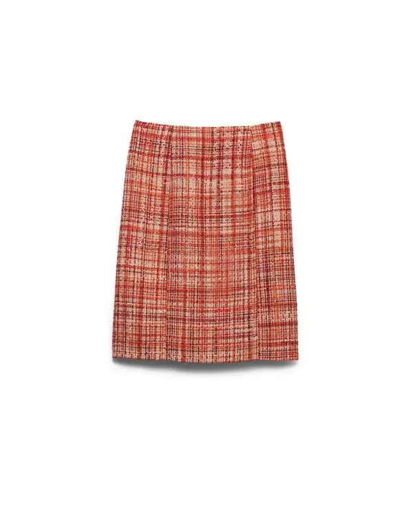 Prada Tweed Midi Skirt