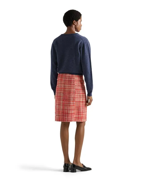 Prada Tweed Midi Skirt