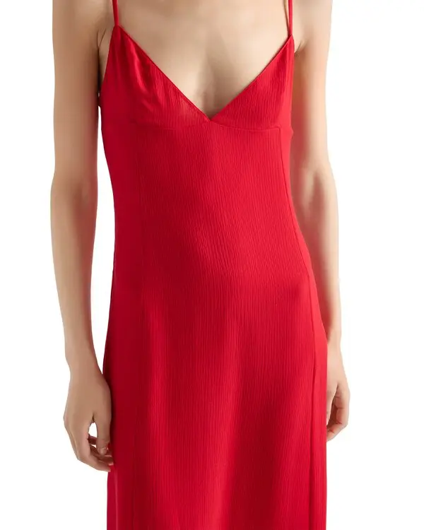 Prada Embroide Triple Chiffon Slip Dress