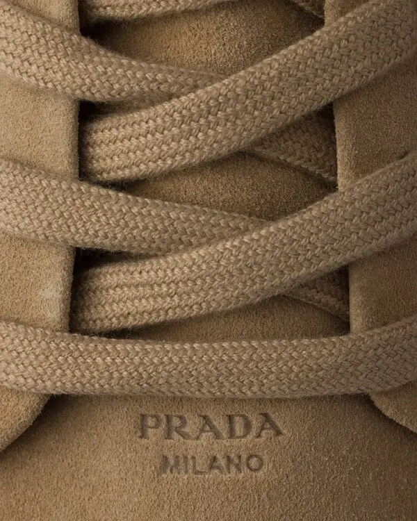 Prada Court Suede Sneakers
