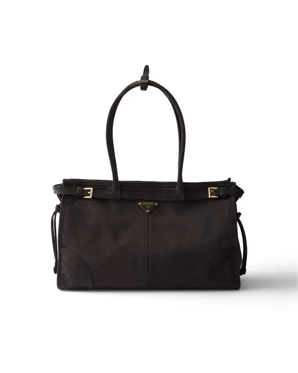Prada Bonnie Large Suede Handbag