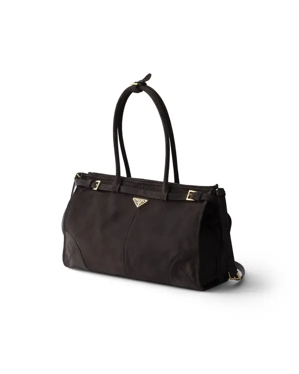 Prada Bonnie Large Suede Handbag
