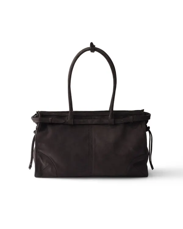 Prada Bonnie Large Suede Handbag