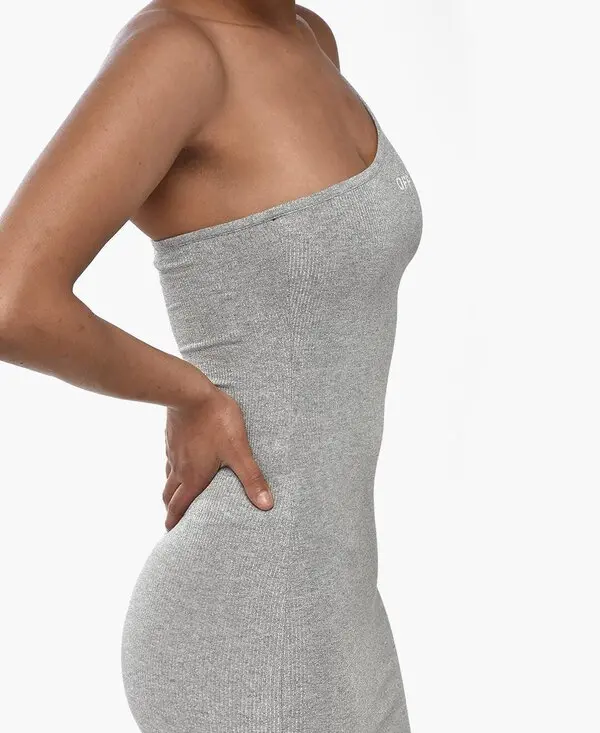 Off-White Ribbed-knit Lurex Midi Dress