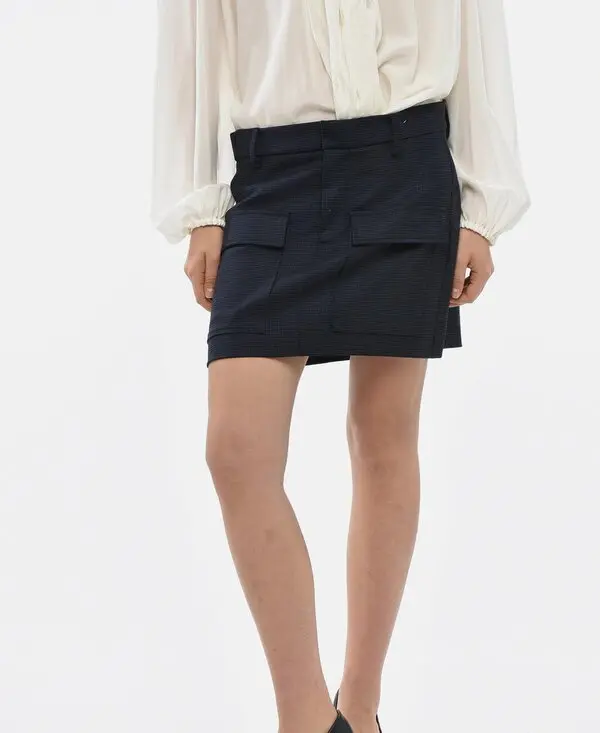 P.a.r.o.s.h Houndstooth Double-pocket Miniskirt