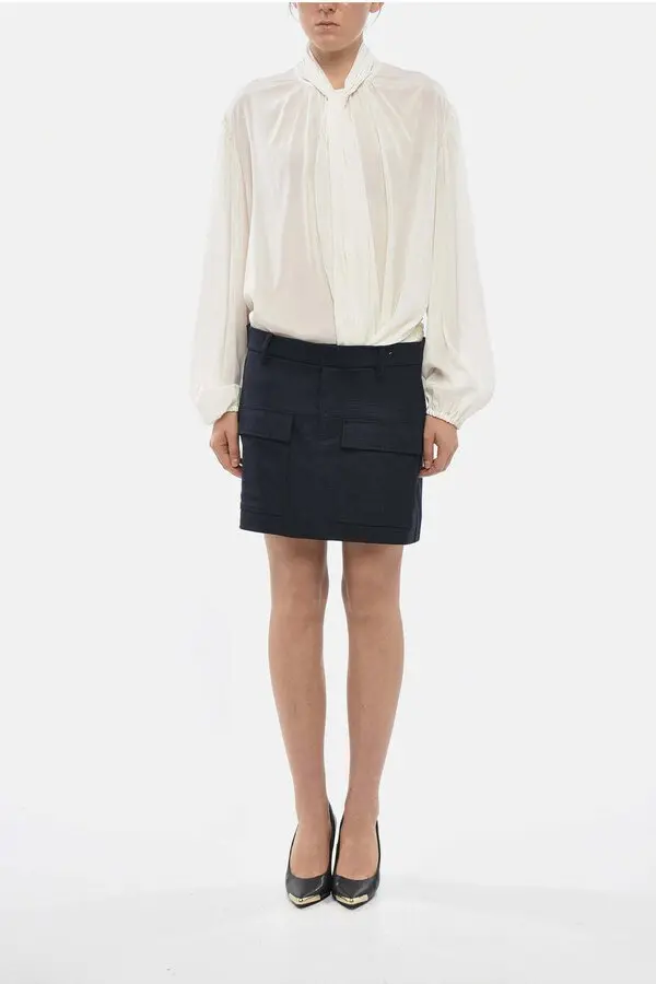 P.a.r.o.s.h Houndstooth Double-pocket Miniskirt