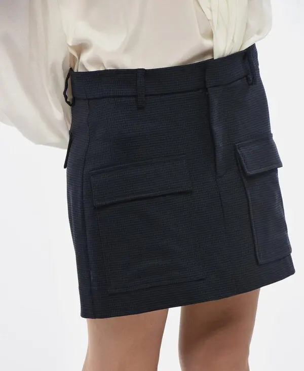 P.a.r.o.s.h Houndstooth Double-pocket Miniskirt