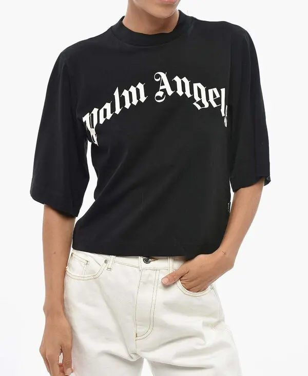Palm Angels Oversized Contrast Logo Print T-shirt