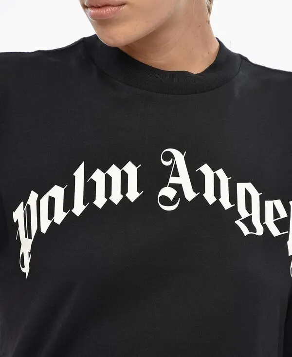 Palm Angels Oversized Contrast Logo Print T-shirt