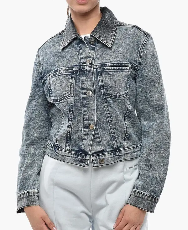 Stella McCartney Cropped Jacket With Logo Buttons