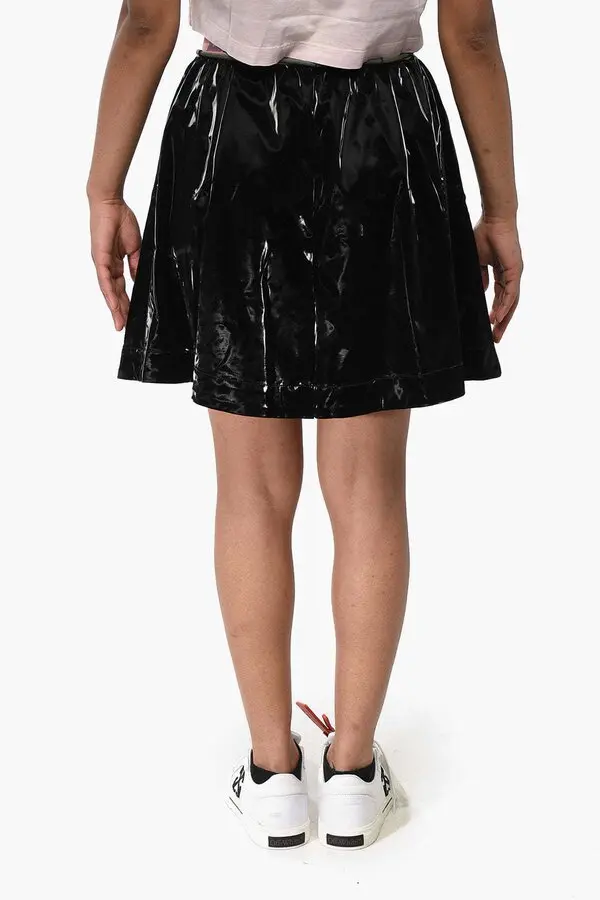 Off-White Nylon Shorts Velvet With Logo Elastic Waistband