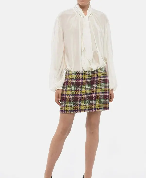 P.a.r.o.s.h District Checked Miniskirt