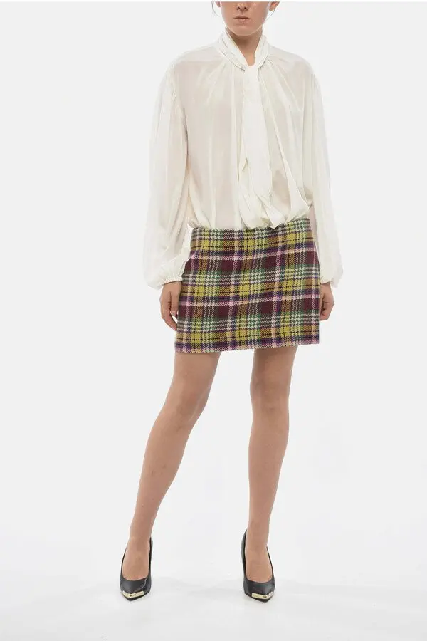 P.a.r.o.s.h District Checked Miniskirt
