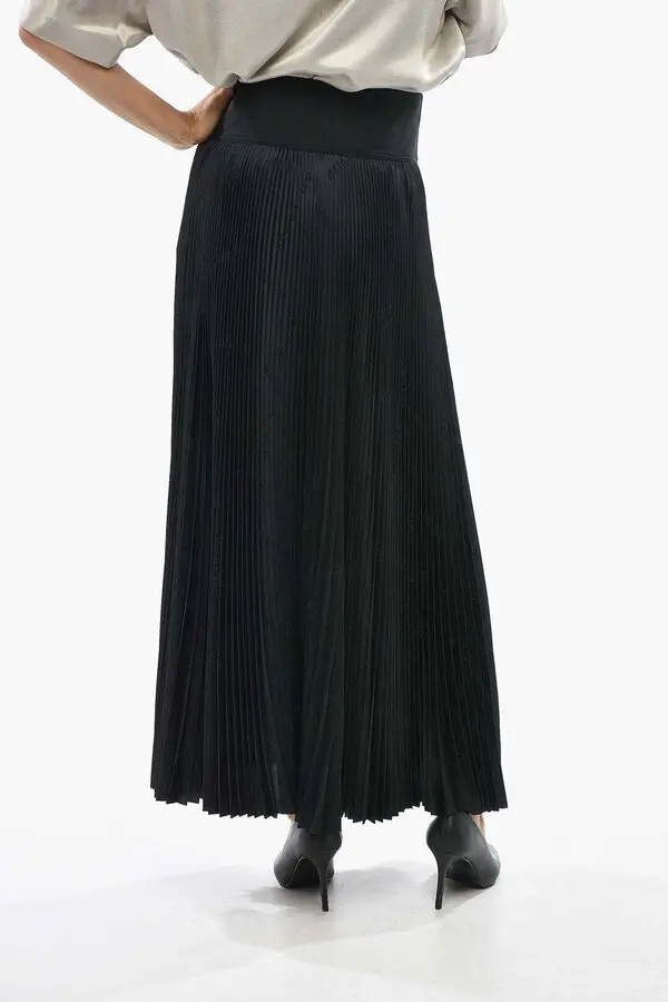Balenciaga Plissé Midi Circle Skirt