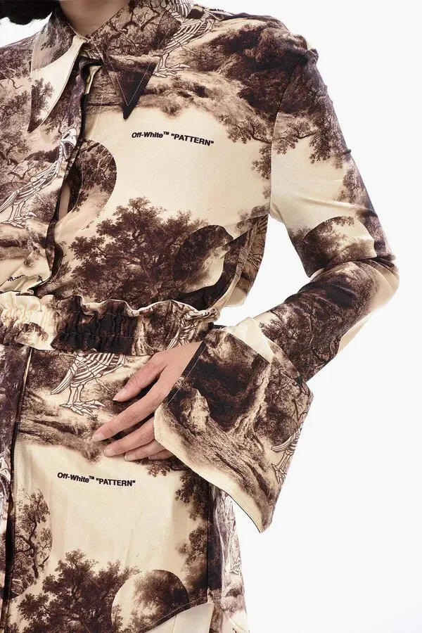 Off-White Curtain Pattern-print Shirt