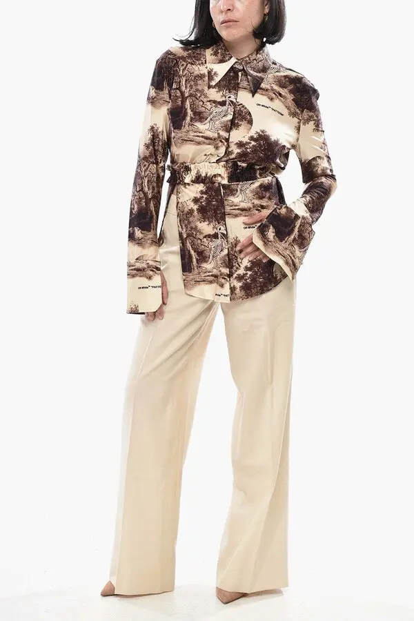 Off-White Curtain Pattern-print Shirt