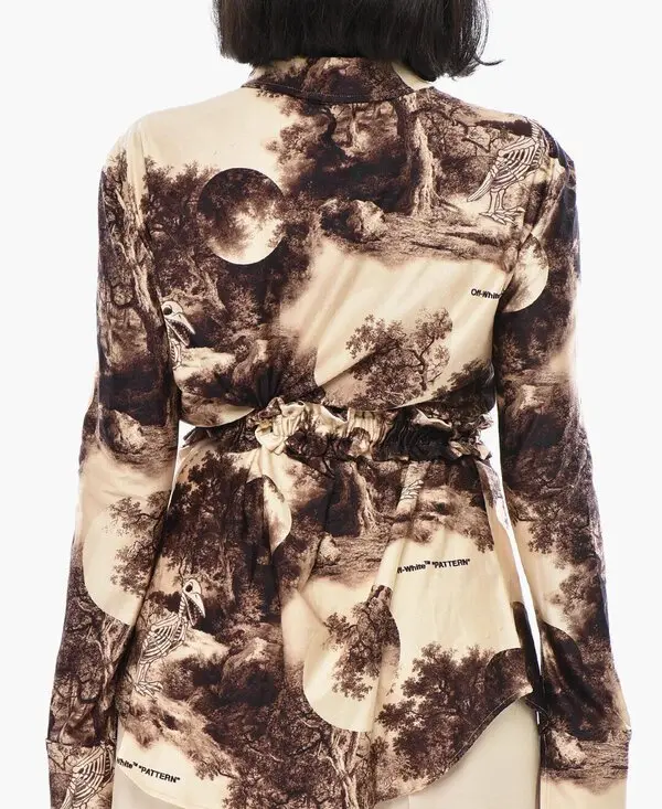 Off-White Curtain Pattern-print Shirt