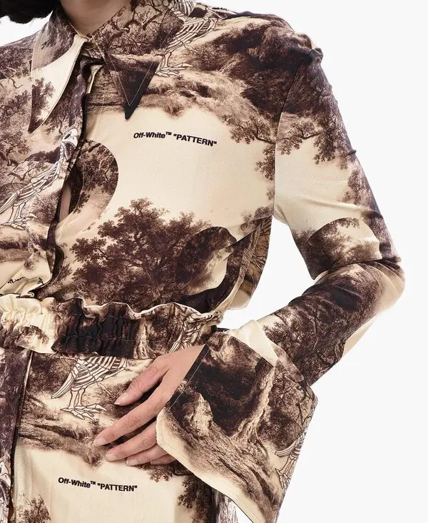 Off-White Curtain Pattern-print Shirt