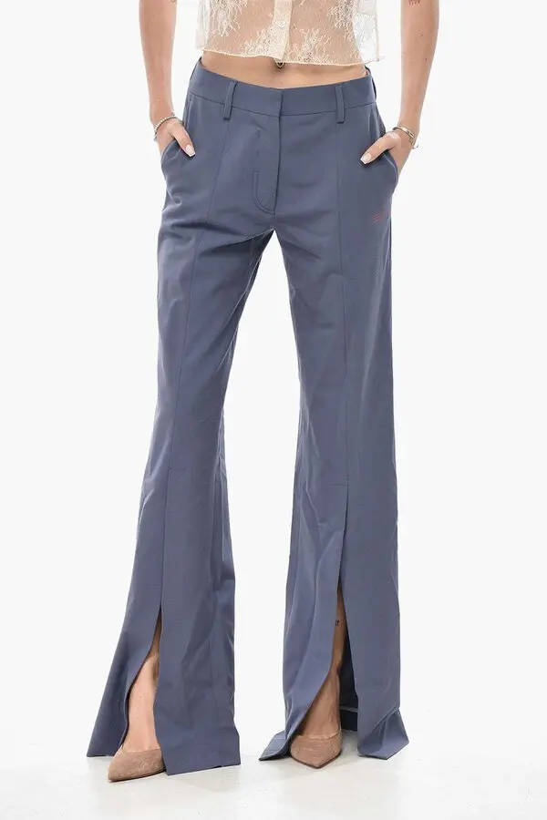 Off-White Slit-detail Flared Trousers