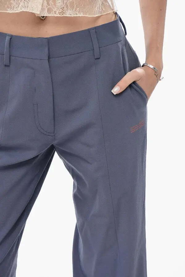 Off-White Slit-detail Flared Trousers