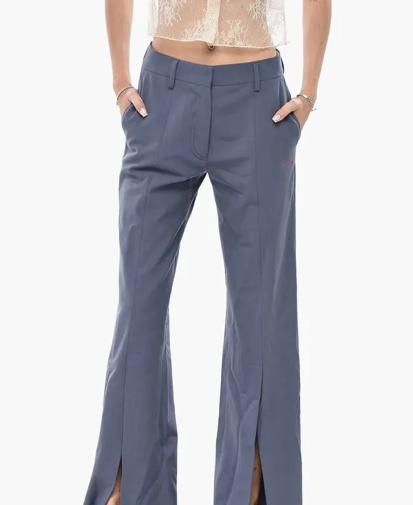 Off-White Slit-detail Flared Trousers
