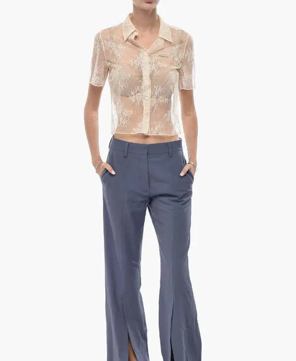 Off-White Slit-detail Flared Trousers