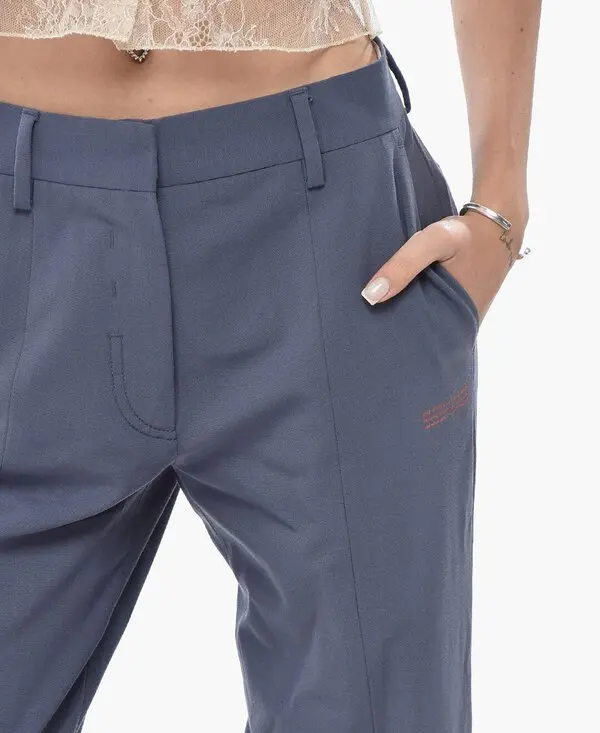 Off-White Slit-detail Flared Trousers
