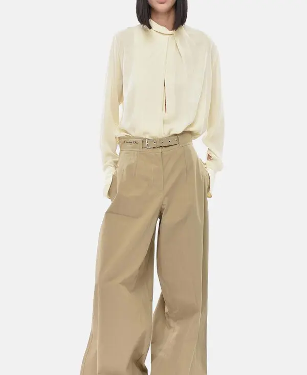 Dior Wide-leg Pants With Belt