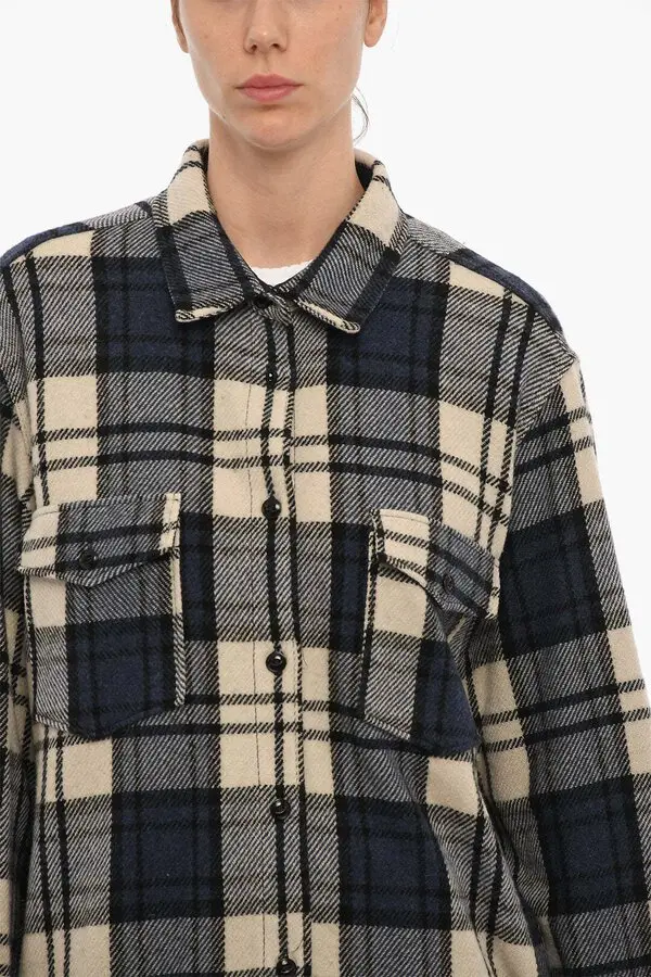 Woolrich Fringed Checked Overshirt