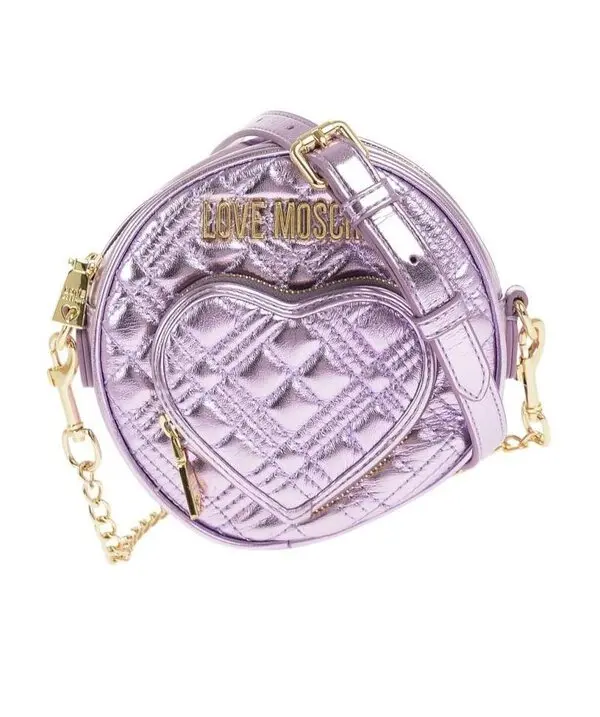 Moschino Round Shoulder Bag With Heart-shaped Pocket