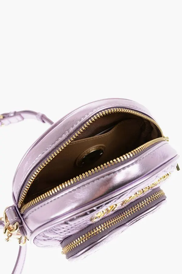 Moschino Round Shoulder Bag With Heart-shaped Pocket
