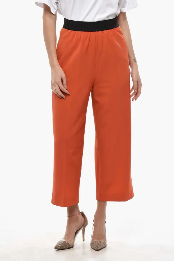 Stella McCartney Cropped Pants With Elastic Waist