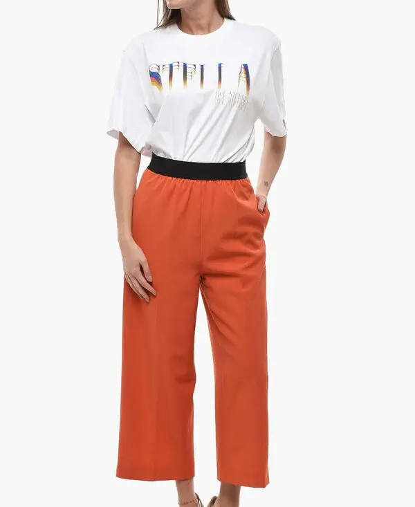 Stella McCartney Cropped Pants With Elastic Waist