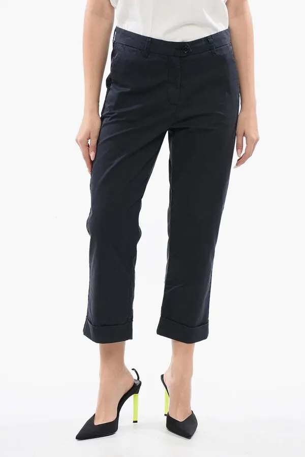 Woolrich Cuffed-hem Cropped Trousers