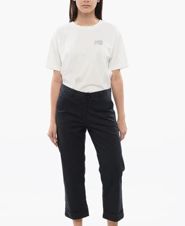Woolrich Cuffed-hem Cropped Trousers