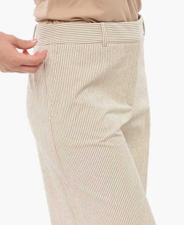 QL2 QUELLEDUE Striped Wide-leg Trousers