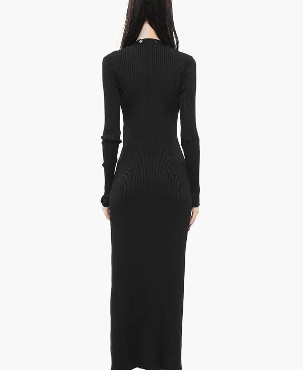 Attico Ribbed-knit Cardigan Dress