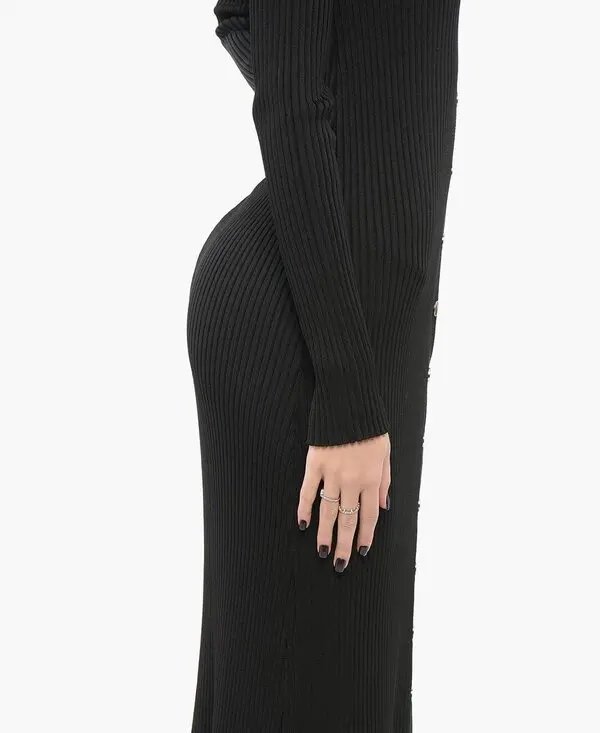 Attico Ribbed-knit Cardigan Dress
