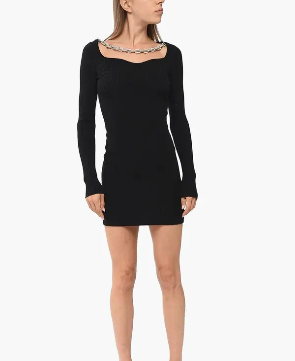 Giuseppe Di Morabito Fitted Dress With Jewelry Chain