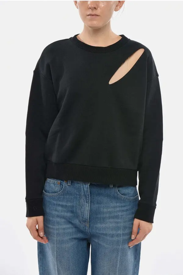 Alexander McQueen Crewneck Sweatshirt With Cut-out Detail