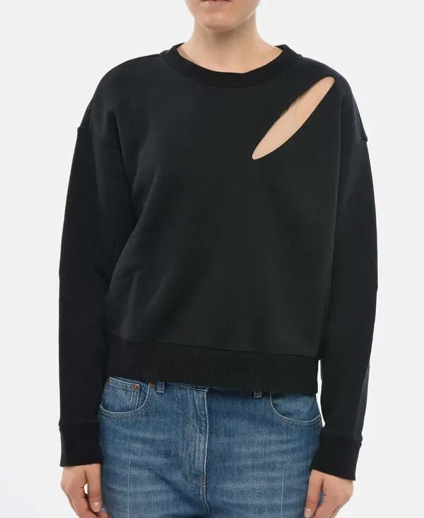 Alexander McQueen Crewneck Sweatshirt With Cut-out Detail