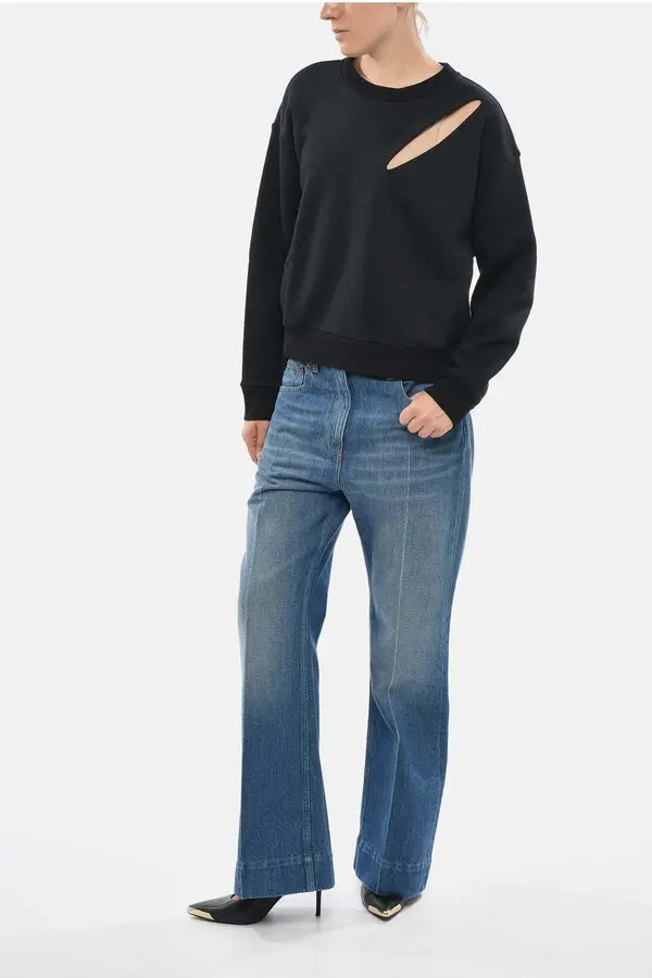Alexander McQueen Crewneck Sweatshirt With Cut-out Detail