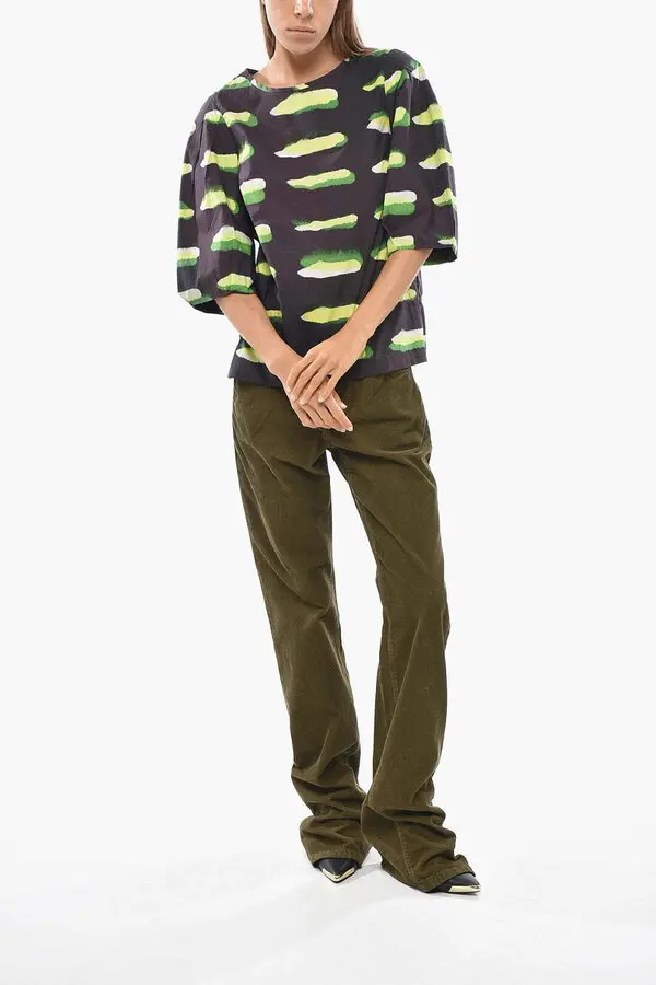 Dries Van Noten Cean Acid-wash Effect Blouse