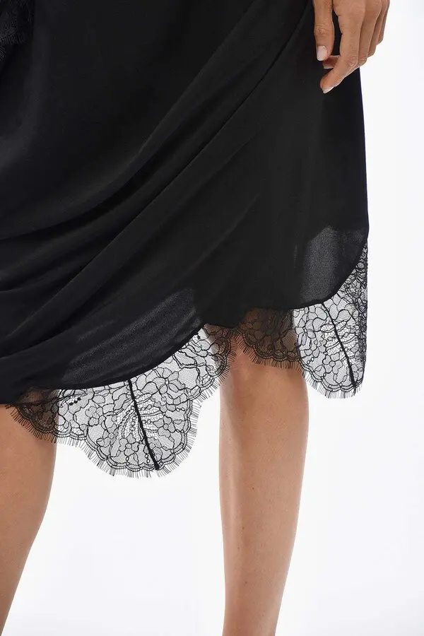 J.W.ANDERSON Longuette Slip Dress With Macramé Detailing