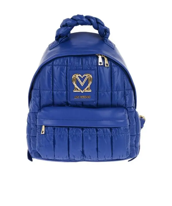 Moschino Quilted Braided-handle Backpack