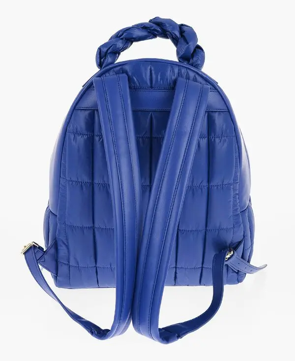 Moschino Quilted Braided-handle Backpack
