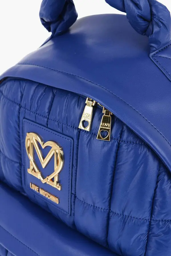 Moschino Quilted Braided-handle Backpack