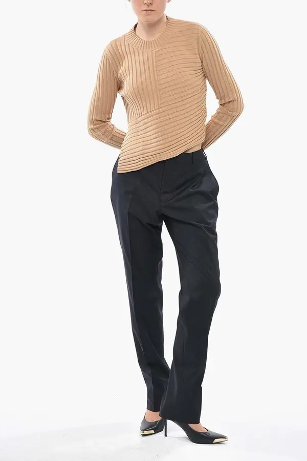 Stella McCartney Crewneck Top With Asymmetric Hem